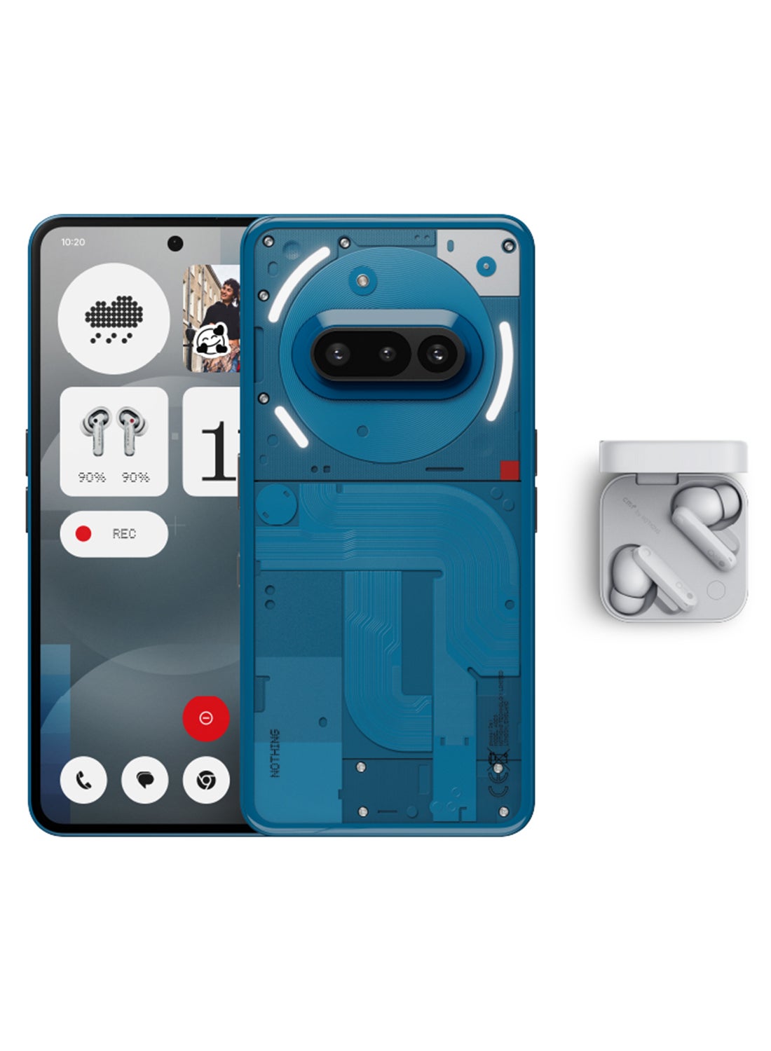 Nothing Phone 3a 5G Dual SIM Blue 12GB RAM 256GB With CMF Buds - Middle ...