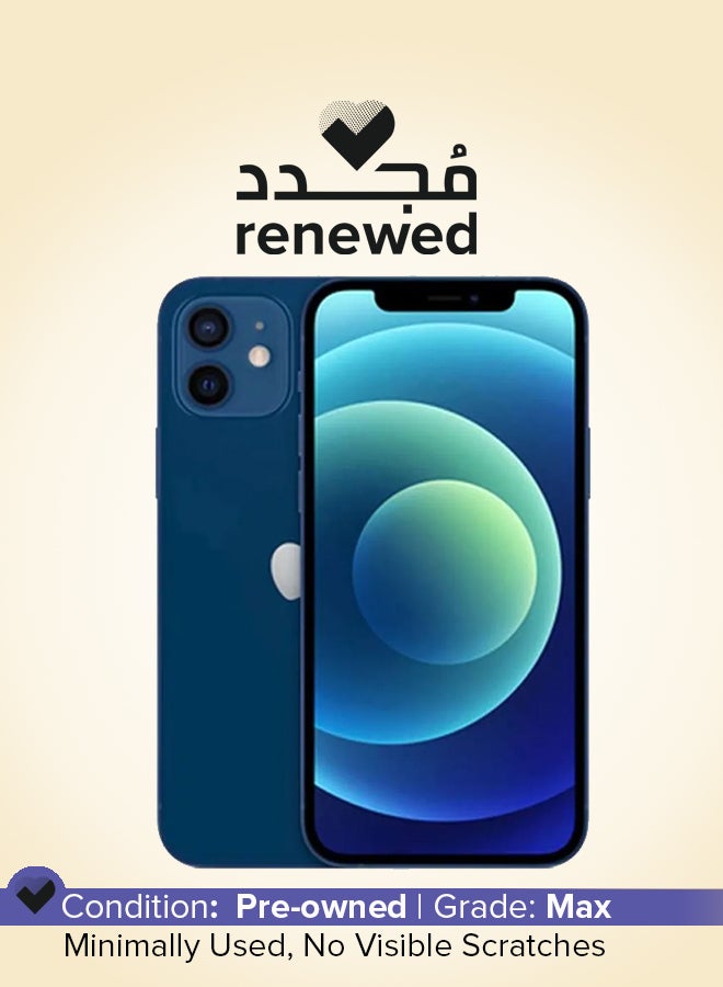 Apple Renewed - iPhone 12 Dual SIM 128GB Blue 5G With Facetime ...