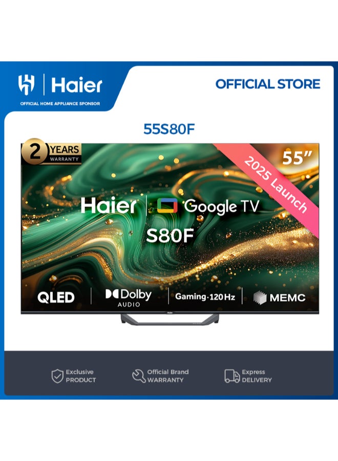 Haier 55 Inch 4K QLED Smart Google TV | Gaming@120 Hz | Dolby Audio ...