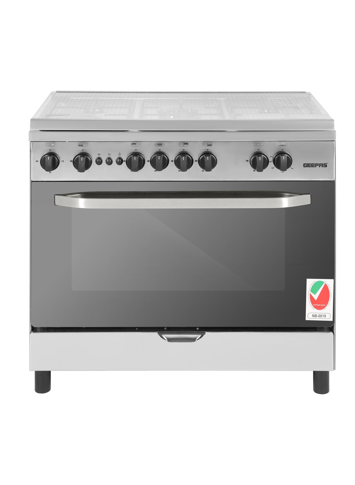 GEEPAS 5 Burners Free Standing Cooking Range with Auto Ignition ...