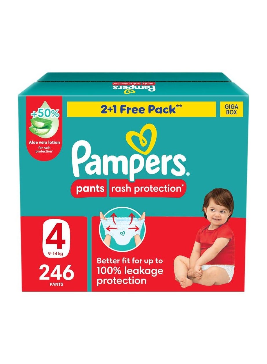 Pampers Rash And Leakage Protection Size 4 9-14kg Pants Diapers With ...