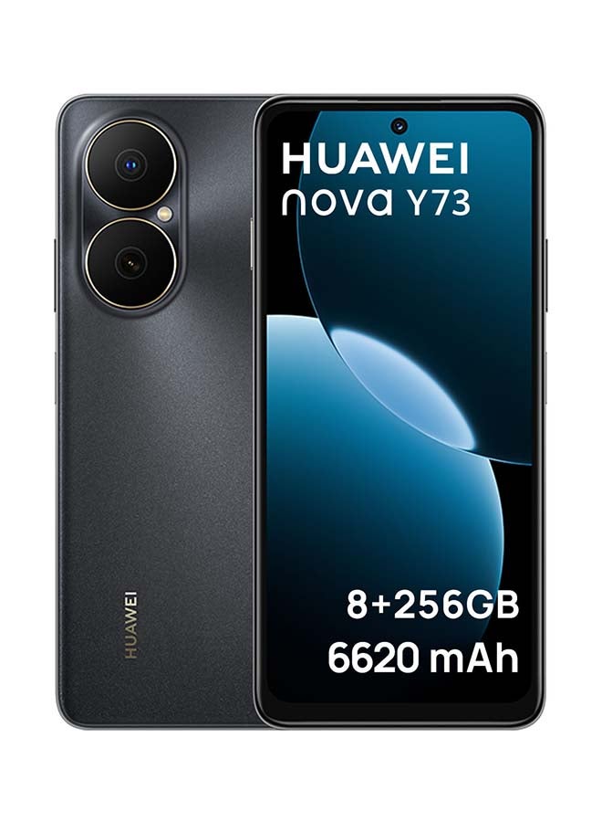 HUAWEI Nova Y73 Dual SIM Black 8GB RAM 256GB 4G - Middle East Version ...