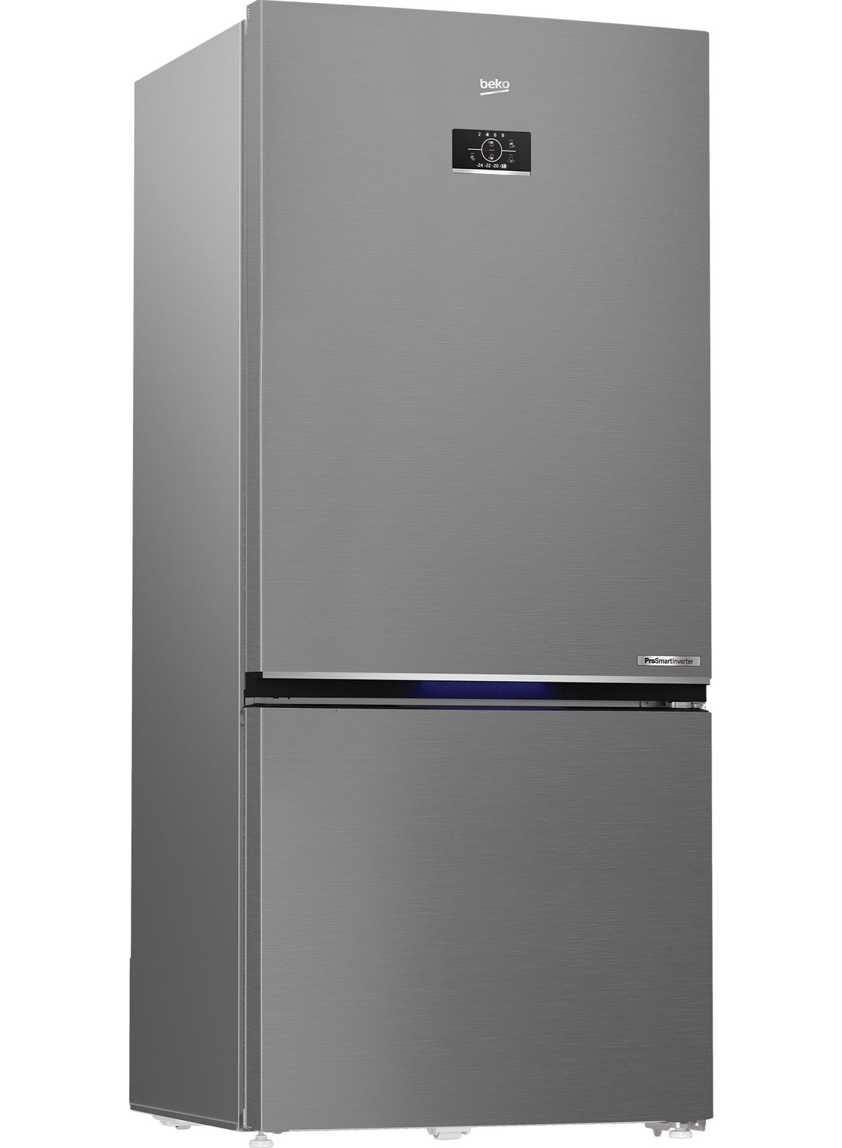 Beko Fridge Bottom Freezer (Combi), 570L No-Frost, Titanium Inox ...