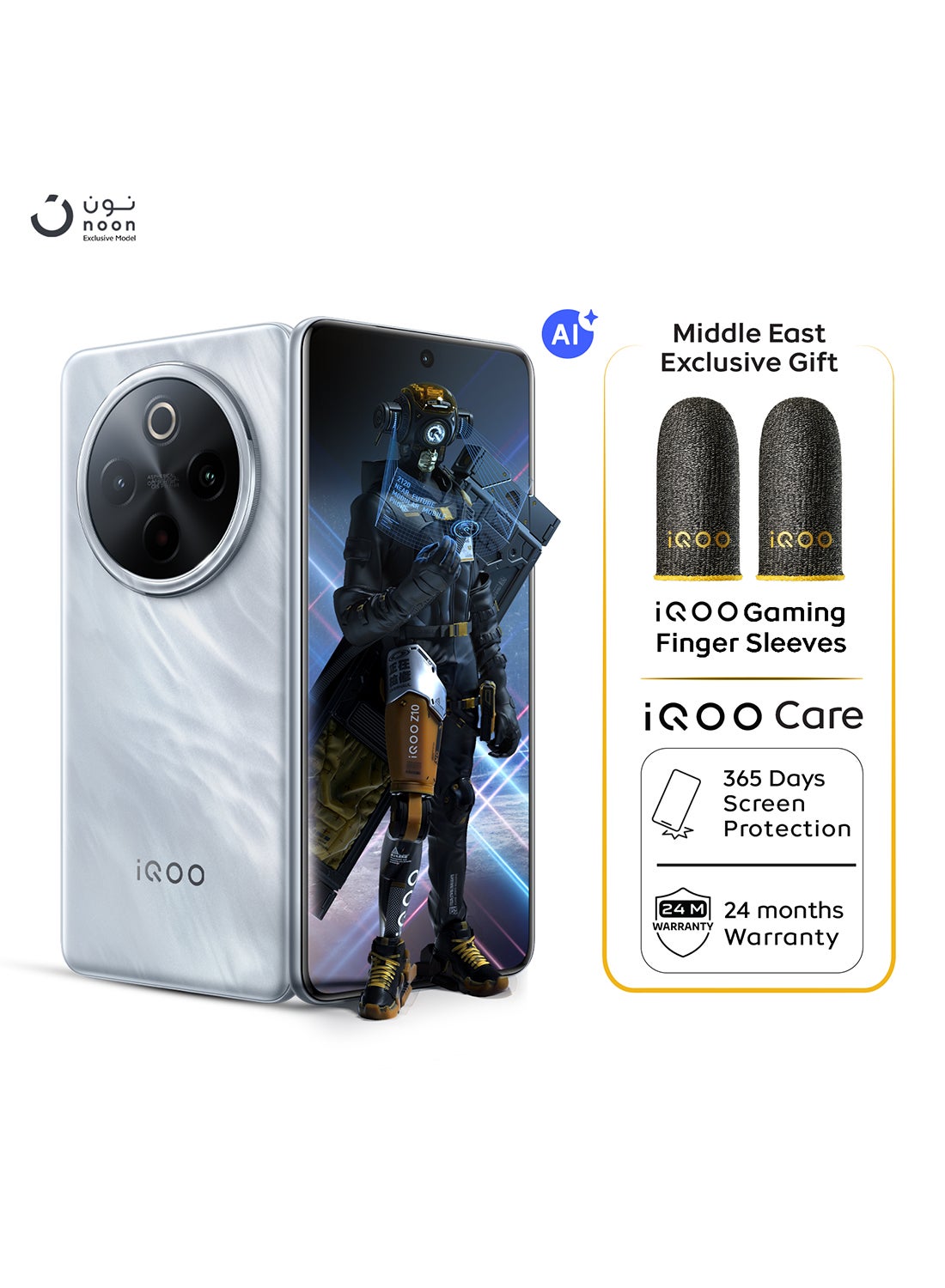 iQOO Z10 5G Dual SIM Tech Silver 12GB RAM 256GB With Gaming Finger ...
