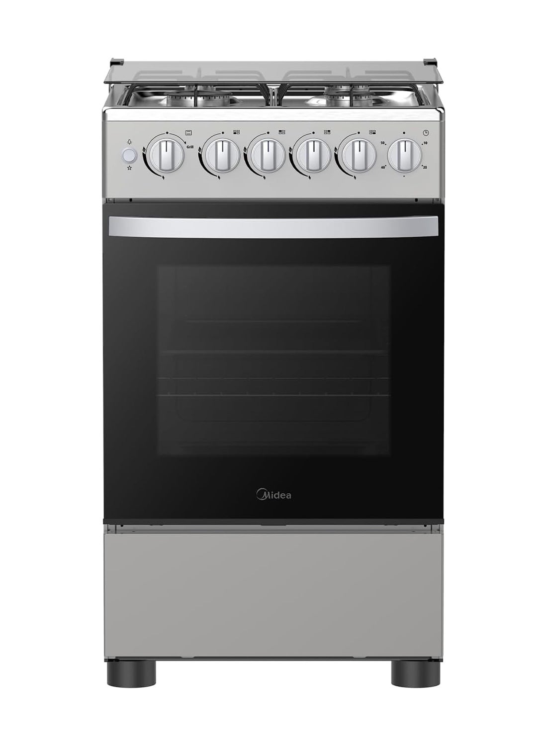 Midea 50x55cm Freestanding Cooker, Full Gas Cooking Range With 4 ...