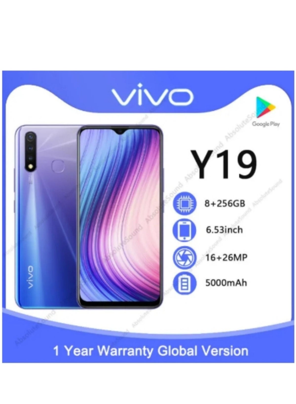 vivo Y19 Dual SIM Purple 8GB RAM 256GB 4G LTE - International Version | Best Price UAE | Dubai ...