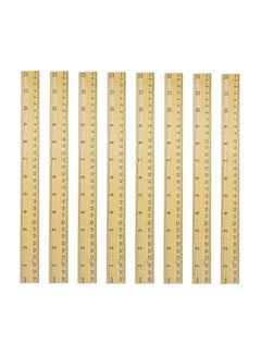 SYOSI Ruler 12 Inch Wooden Rulers, 8 Packs Bulk Rulers with Centimeters ...