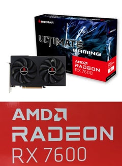 Biostar AMD RADEON RX7600 GPU Graphic Card | 8GB GDDR6, 128bit with 3 Display port2.1 / HDMI2.1 ...