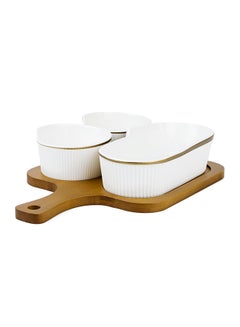 Shallow Shallow Porcelain New Bone China Verde 3-Compartment Serving ...