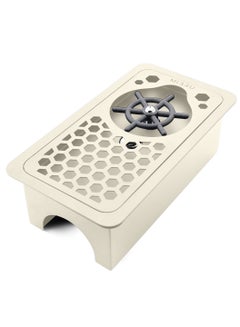 MIBRU Glass Rinser Espresso Rinser with Side Spray, Drain and Drip Tray ...