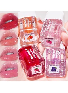 SYOSI SYOSI 4 PCS Plumping Lip Oil Set, Hydrating Gloss Tinted Lip Oil ...