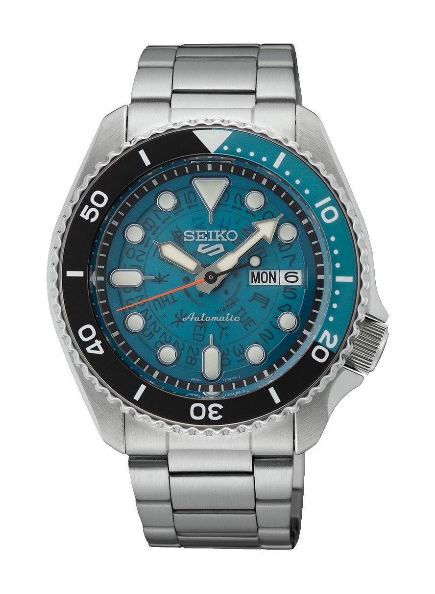 Seiko Seiko Seiko 5 Automatic Blue Clear Dial Stainless Steel Men's ...