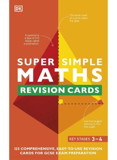 Super Simple Maths Revision Cards Key Stages 3 and 4: 125 Comprehensive ...