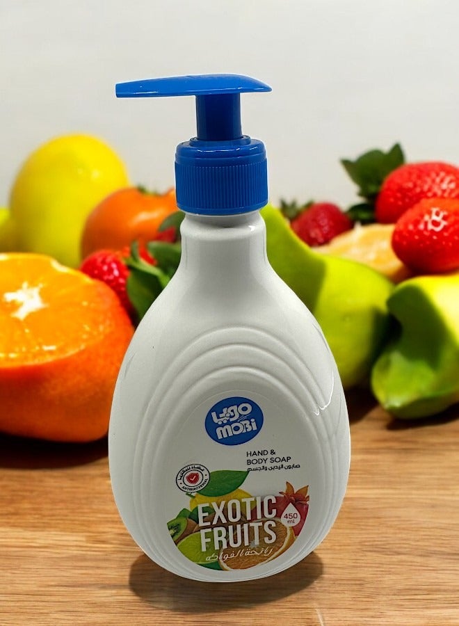 MOBi Anti Bacterial Liquid Hand And Body Soap Exotic Fruits 450ml ...