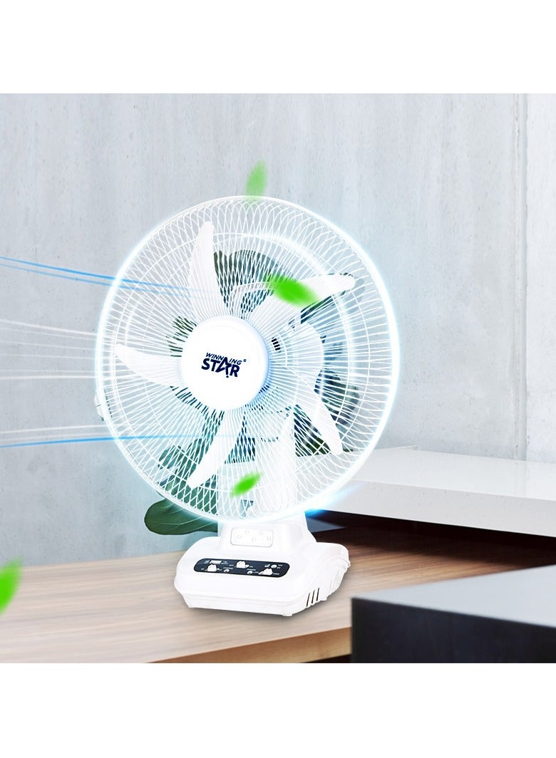 WINNINGSTAR 14 Inch Table Fan, Multifunctional High Speed Electric ...