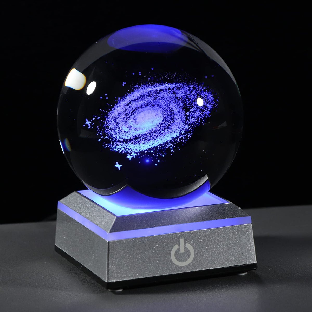 Qianwei 3d Galaxy Model Crystal Ball Led Lamp Base Space Decor World ...