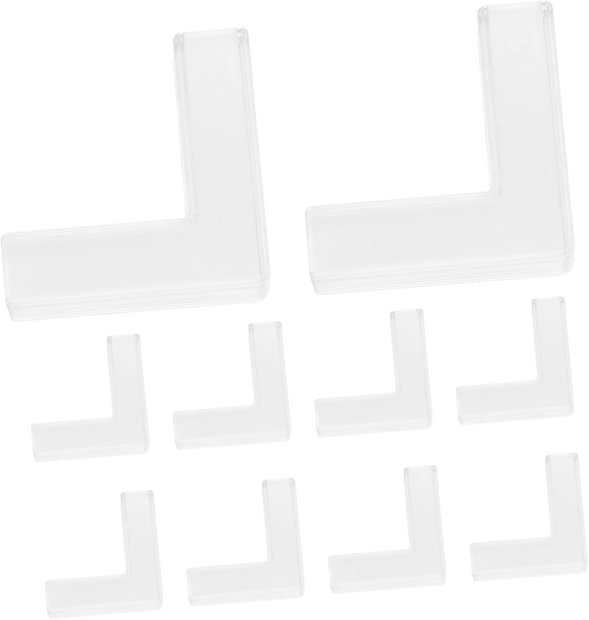 Generic 10Pcs Clear Plastic Clips Aquarium Display Cabinet Corner ...