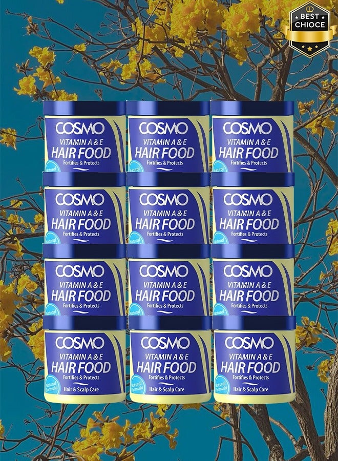 COSMO 12 Pieces Vitamin A & E Hair Food Fortifies & Protects Hair ...