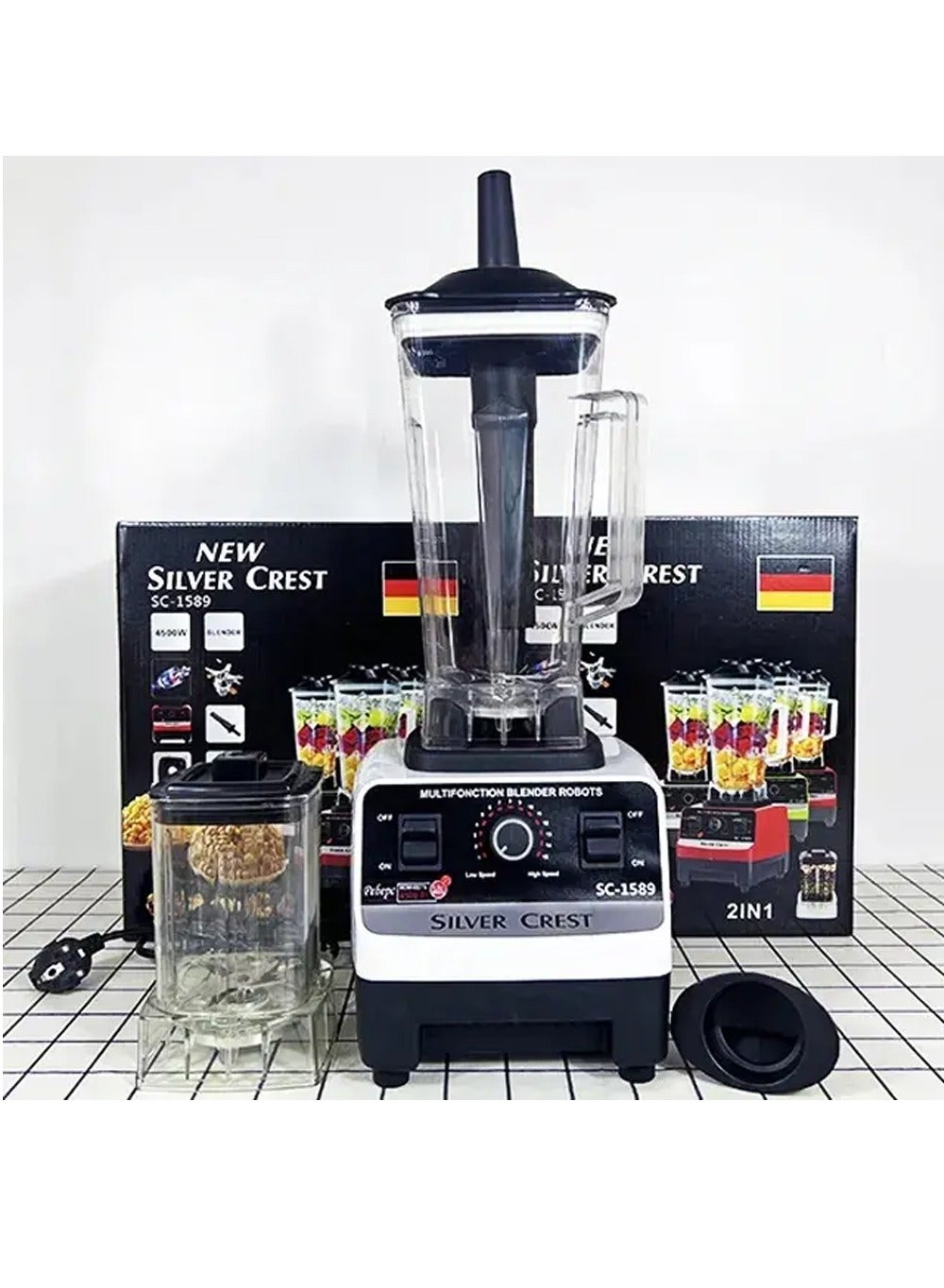 SILVER CREST Double Jar Heavy Duty Commercial Grade Electric Mixer ...