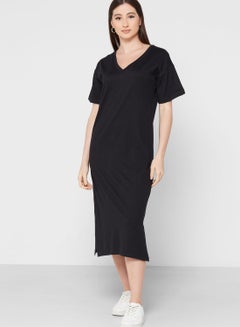 Ginger Basics Relaxed V-Neck Midi Dress UAE | Dubai, Abu Dhabi