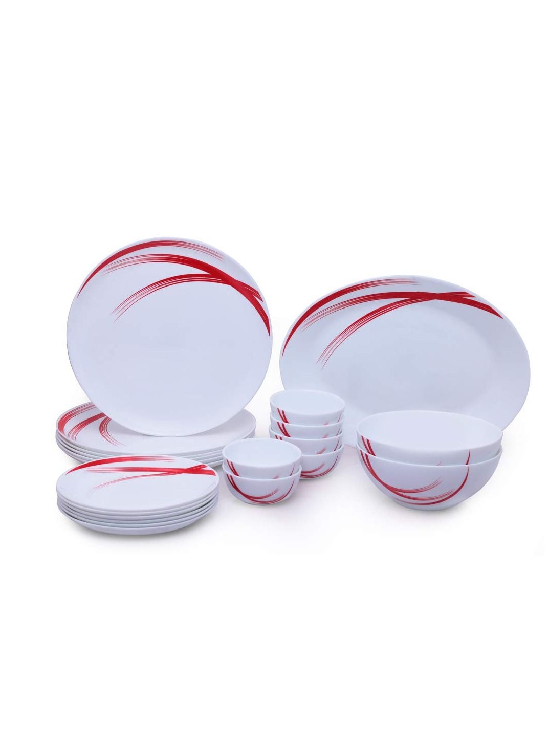 British Chef 21 Pieces Opalware Dinner Sets- Microwave & Dishwasher ...