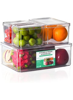 ABJ Refrigerator Food Storage Boxes, Clear Acrylic Storage Containers ...