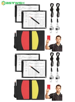 BSTWSH 26 PCS Sports Football Referee Cards Set Red Yellow Card ...