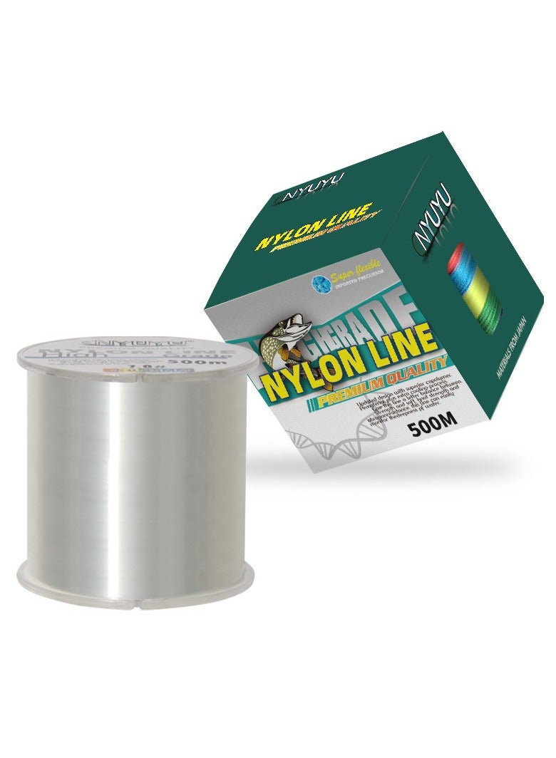 Generic 500M Nylon String Fishing Line Cord Clear Fluorocarbon Strong ...