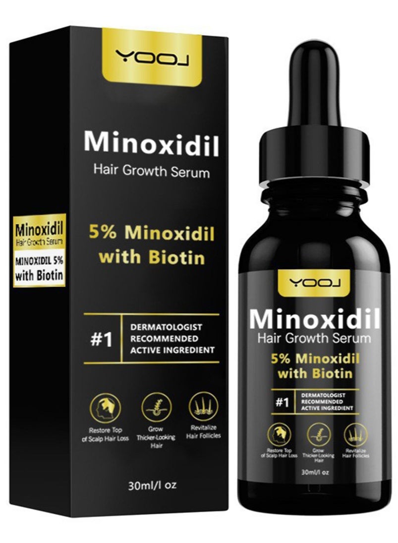 YOOJ 5% Minoxidil Hair Growth Serum for Men and Women - Infused with ...