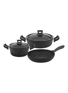 Hascevher Germanitium Cooking Set Granite Pot Shallow Pot Fry pan 5pc ...