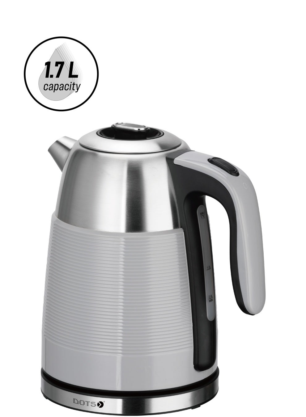 DOTS Dots Cordless Electric Kettle 1.7L Stainless Steel Overheating ...