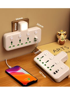 Generic Multi-plug power adapter 3-way universal wall socket UK 3-pin ...