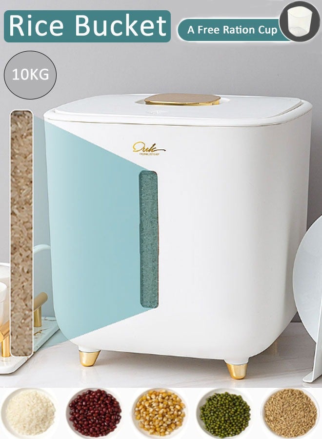 Generic Household Rice Bucket, Clear Plastic Grain Bucket, Sealed Grain ...