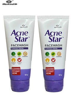 Mankind Pack Of 2 Acnestar Medicated Anti-Acne Face Wash With Salicylic ...