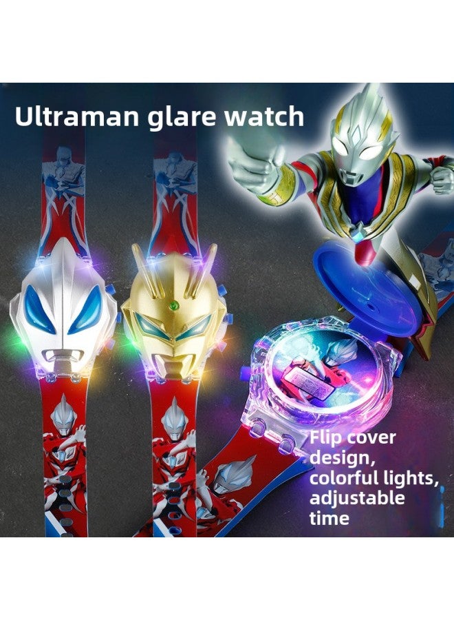 Gold Sailor Galaxy Ultraman Luminous Watch Flash Children's Watch Toy ...