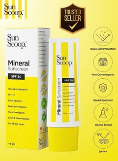 Sun Scoop Mineral Sunscreen with SPF 50 PA ++++, 45gm UAE | Dubai, Abu ...