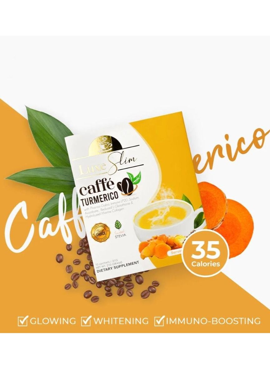 Luxe Slim caffe Turmerico for slimming 10 sachets * 21 g | Best Price ...