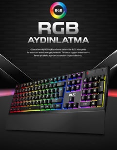 Blackbird Game Center Black Wrist Support RGB Red Switch Turkish Q ...