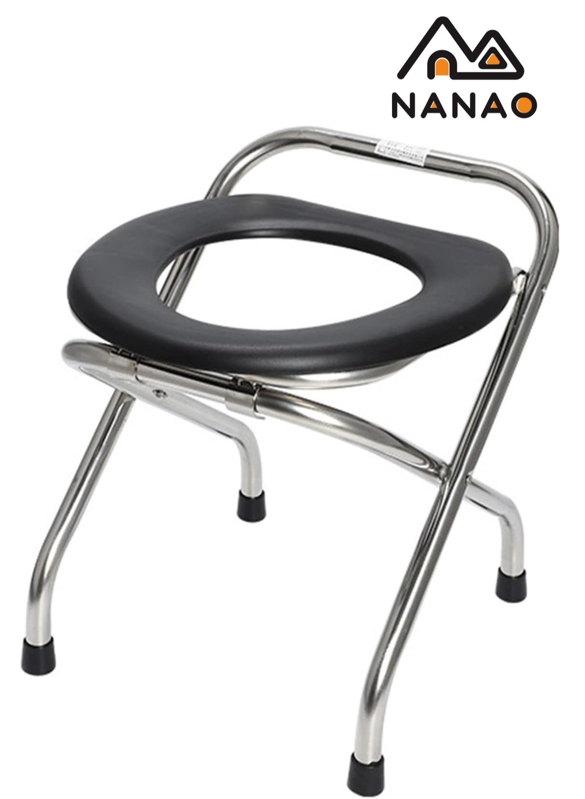 NANAO Stainless Steel Portable Camping Toilet Seat Folding Travel ...
