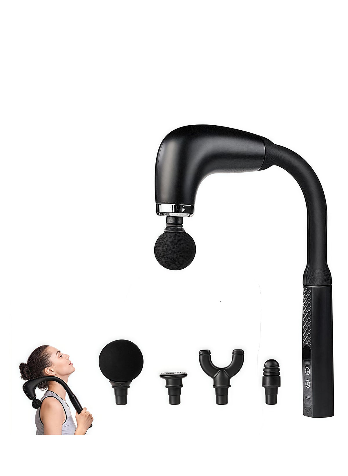 Fronnor Massage Gun with Extended Handle Revolutionary U-Shaped Back ...
