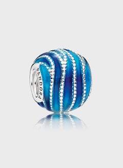 Buy Pandora Silver-Blue Blue Wave Charm for Women in UAE