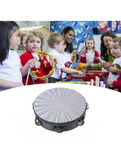 Generic Radiant Tambourine, Handbell Hand Drum with Double Row Jingles ...
