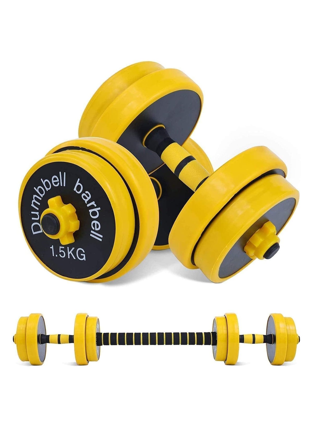 SportQ Premium 3 in 1 Adjustable Dumbbell Weight Set, Dumbbell and Bar ...