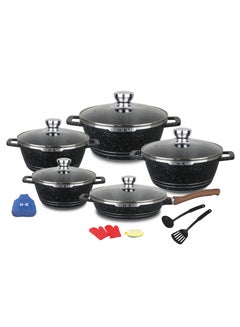 HK 16-piece kitchen cookware set, casserole set and frying pan, with ...