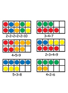 BAIVYLE Giant Magnetic Ten Frame Set 5 Ten Frames And 55 Magnetic Math ...