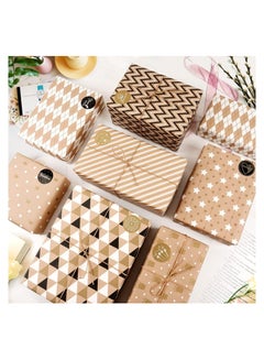 Generic Gift Wrapping Paper sheets Set Included 7 Pack Gift Kraft Wrap ...