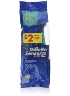 Gillette Illette Mens Sensor 2 Plus Disposable Razor (10 Count) KSA ...