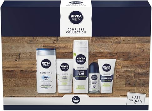 Nivea NIVEA MEN Complete Collection Giftset Mens Toiletry Gift Set for Sensitive Skin Conquer ...
