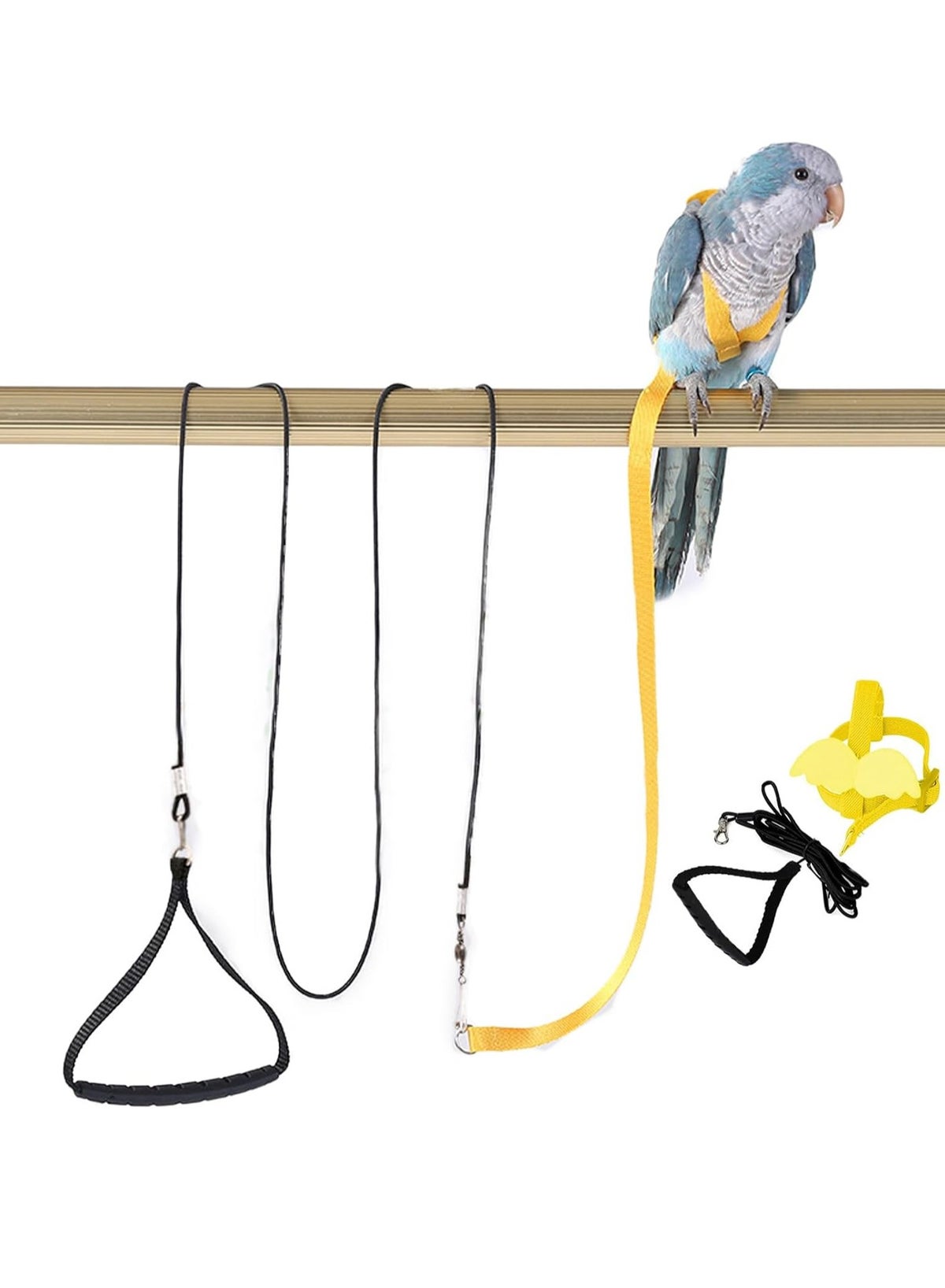 Mmmon Pet Parrot Bird Harness and Leash,Adjustable Bird Harness Outdoor ...