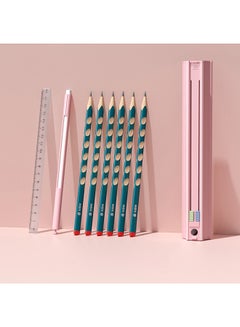 Generic Cute Pencil Box Hexagonal with 6 Pencils Standing Pen Holder ...